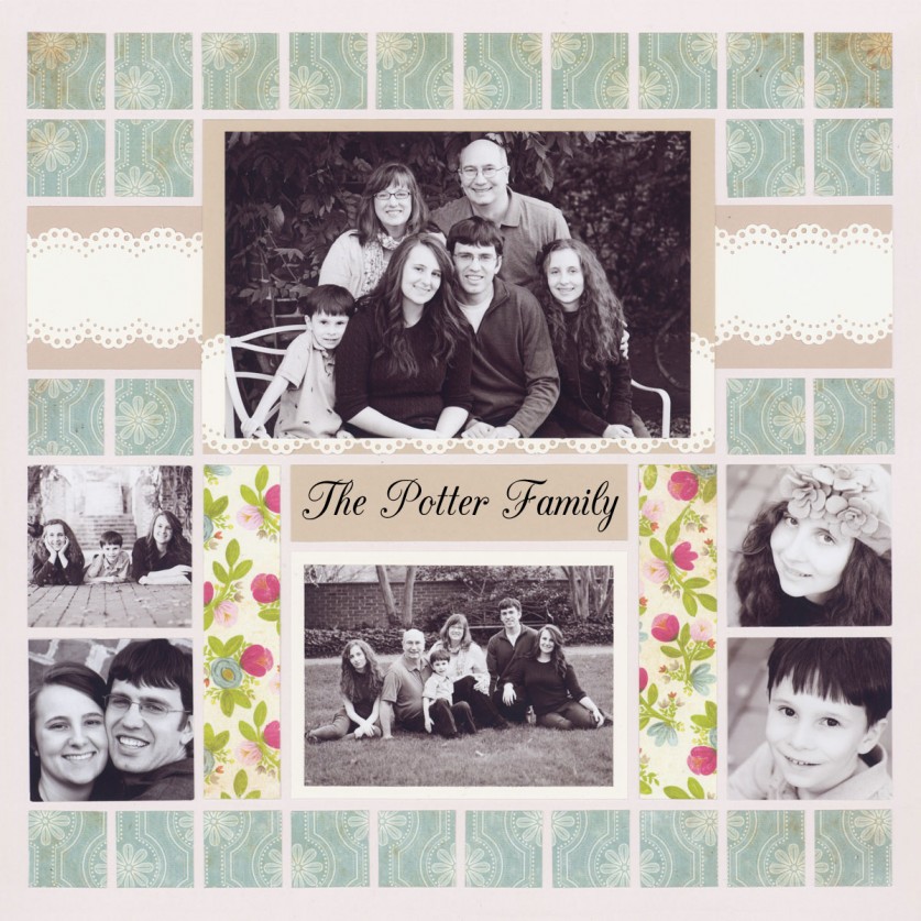Family Scrapbook Layouts - Pride and Prejudice Theme Family Scrapbook Layouts - Pride and Prejudice Theme