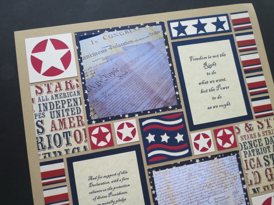How to Scrapbook with the Stars & Stripes Dies