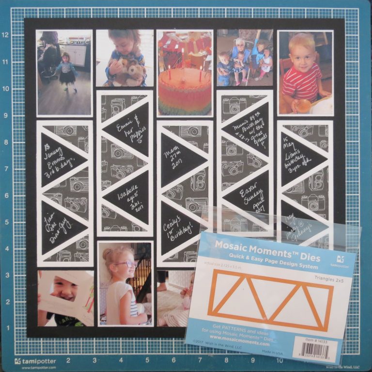 How to Celebrate the Year with Triangles on Your Scrapbook Pages