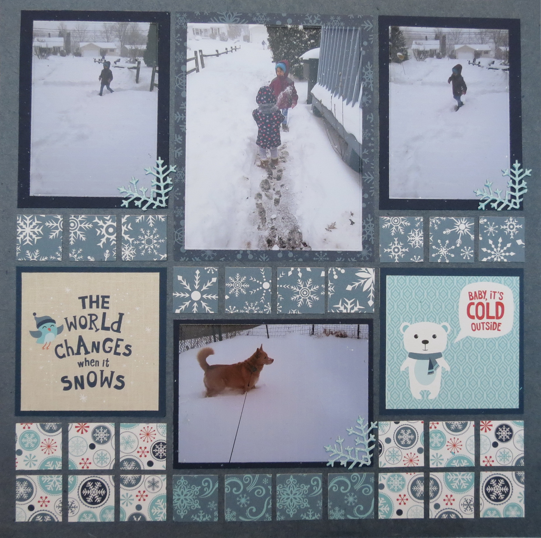 Winter Layers - Mosaic Moments Page Layout System