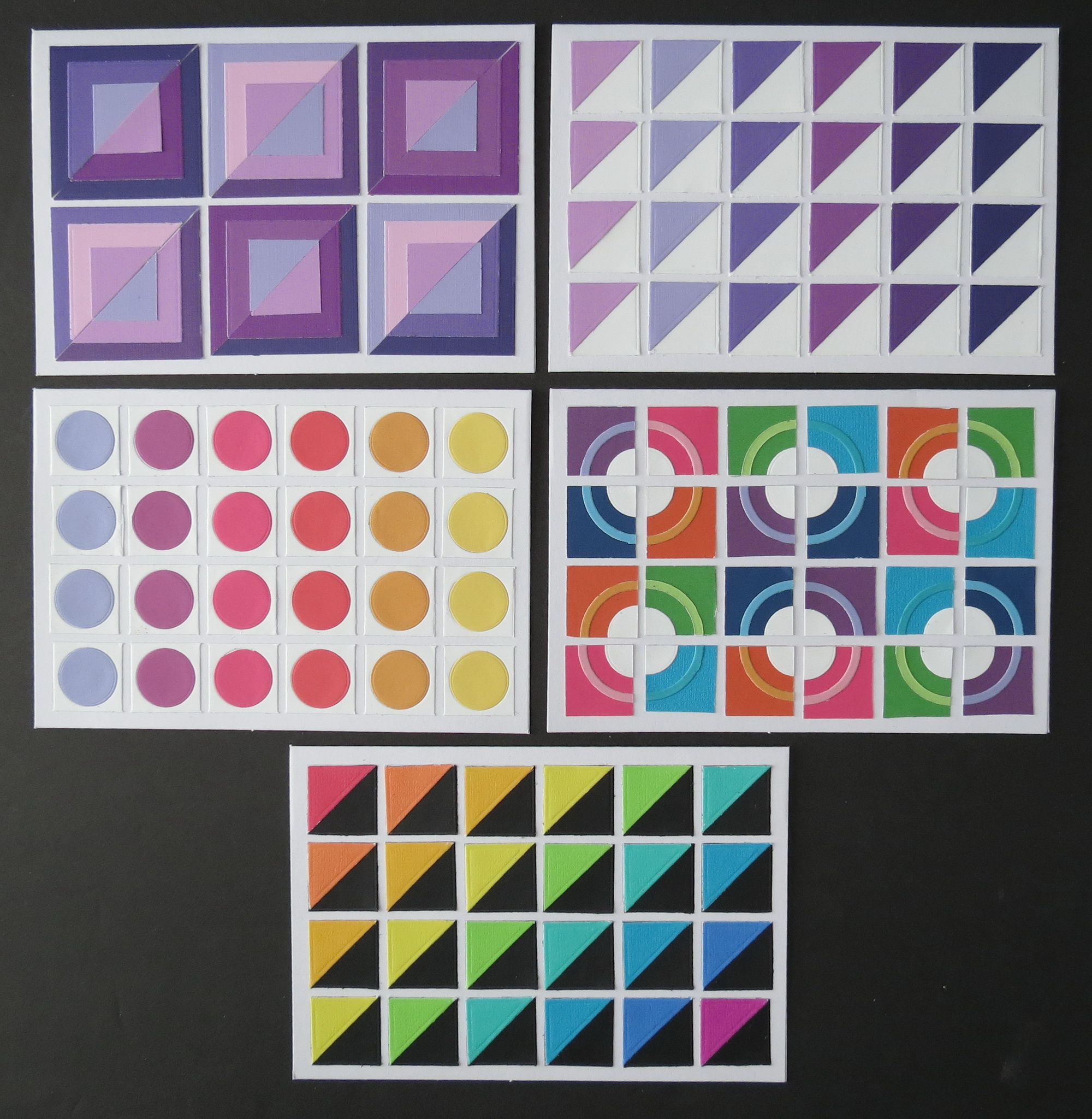 Six Colorful Card Ideas - Mosaic Moments Page Layout System