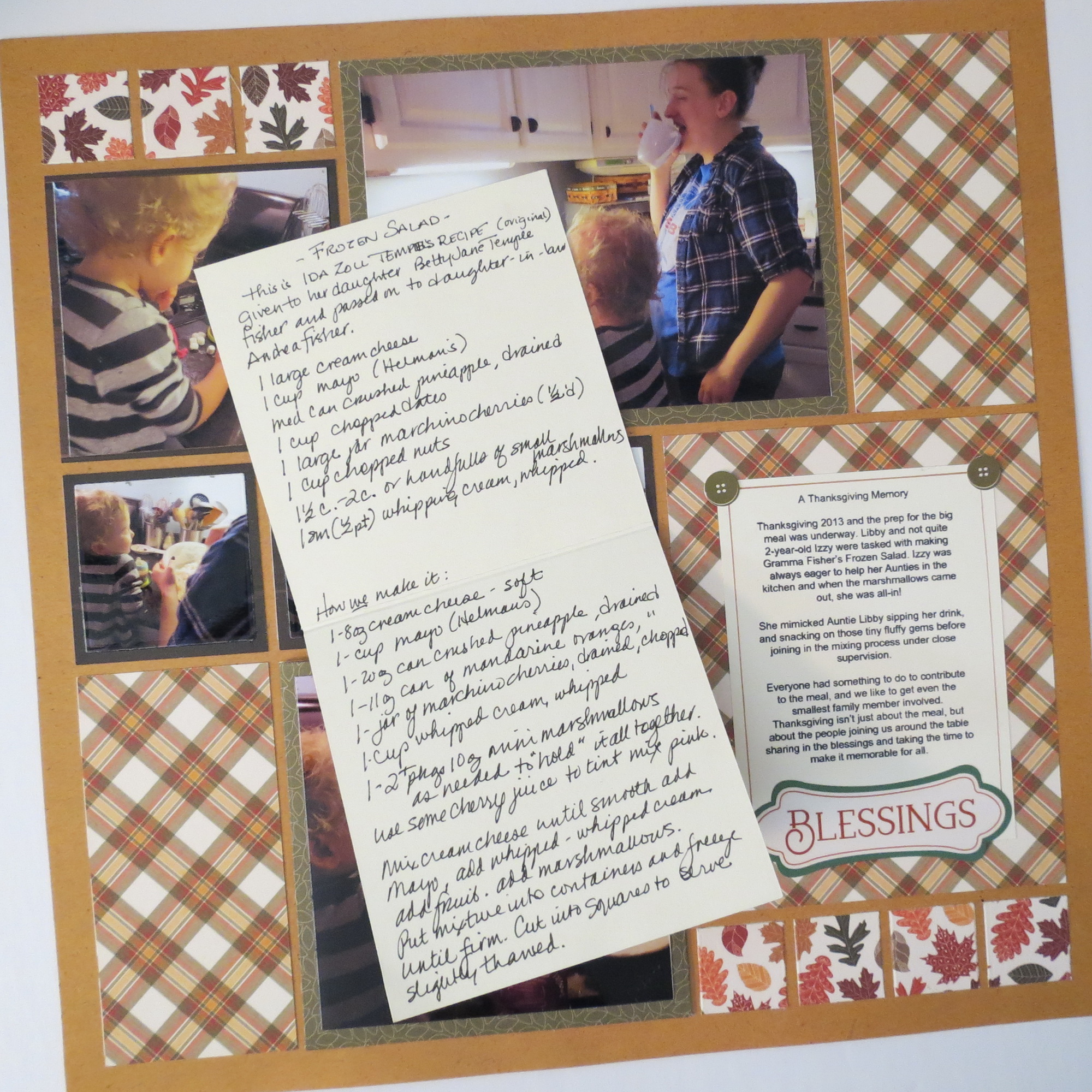 A Thanksgiving Memory - Mosaic Moments Page Layout System