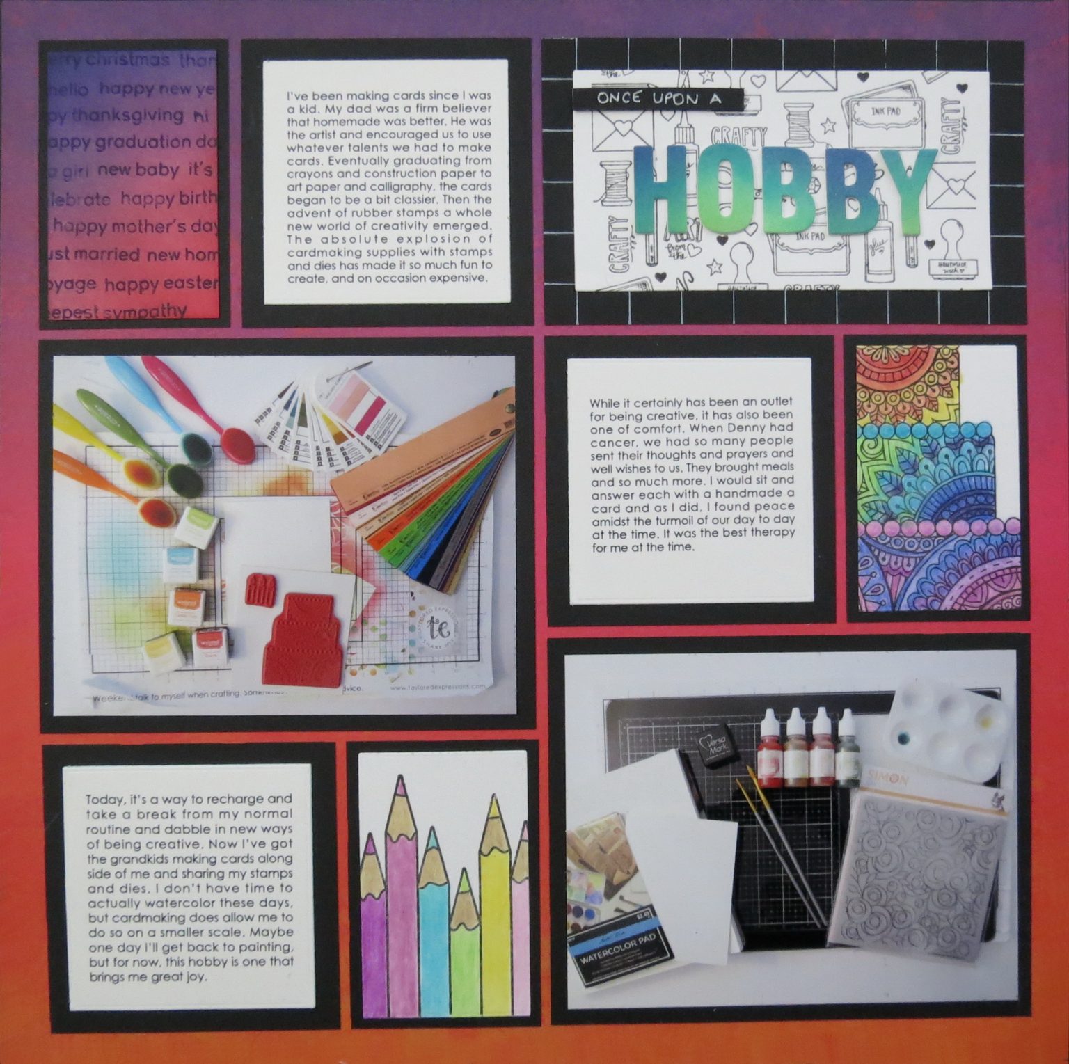 Once Upon a Hobby - Mosaic Moments Page Layout System